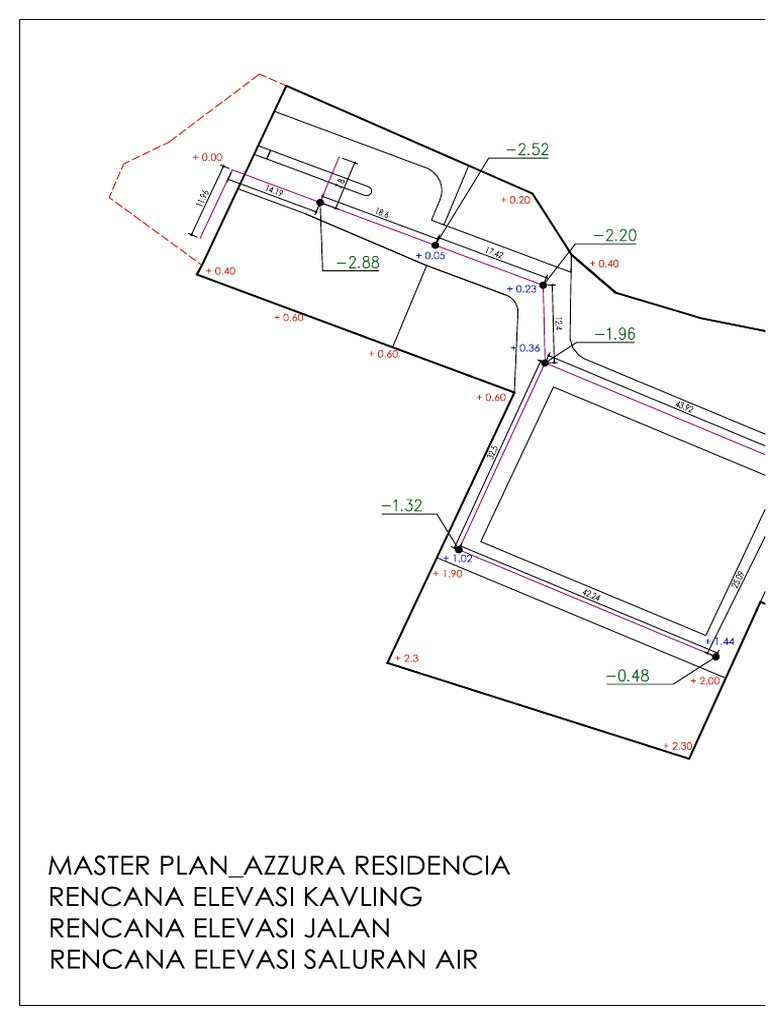 Master Plan - Azzura Residencia Rencana Elevasi Kavling Rencana Elevasi ...