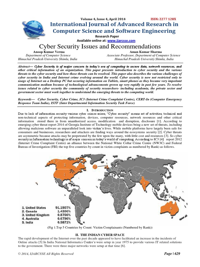 Cyber Security Issues and Recommendations | PDF | Computer Security ...