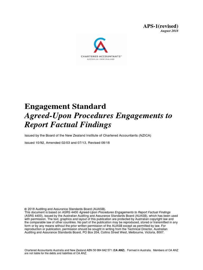 APS1 Revised Standard Final | PDF | Audit | Accounting