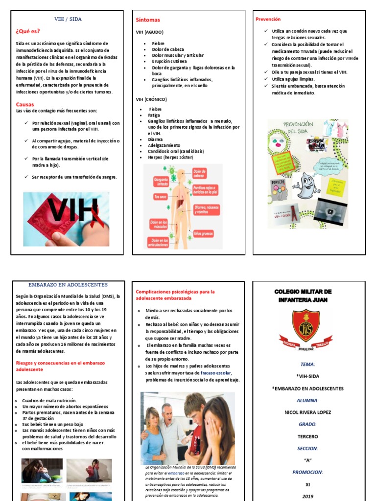 Triptico de Enfermedades Del Sida | PDF | VIH / SIDA | VIH