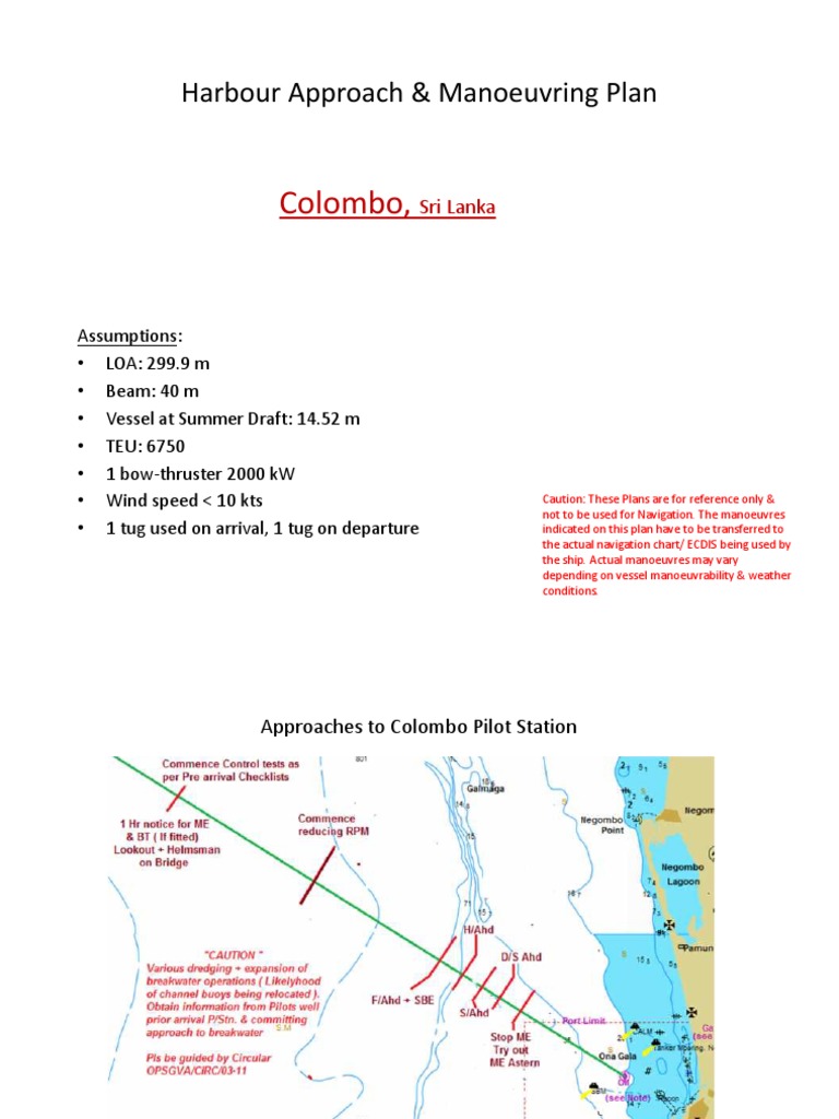 Colombo Harbour Manoeuvring Guidelines | PDF | Ships | Watercraft
