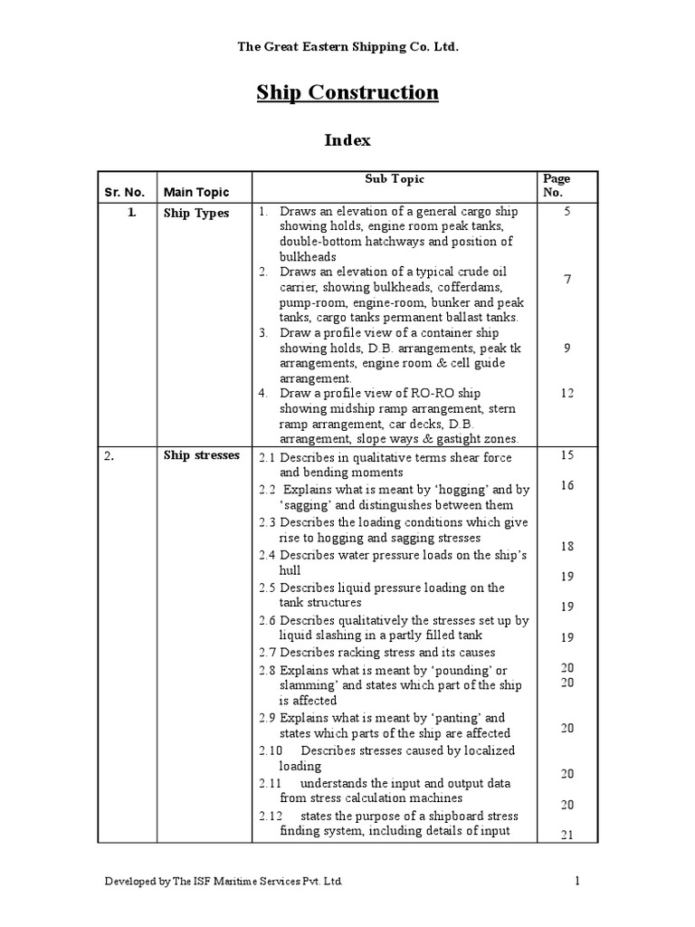 Ship Construction Overview and Details | PDF | Ships | Buoyancy