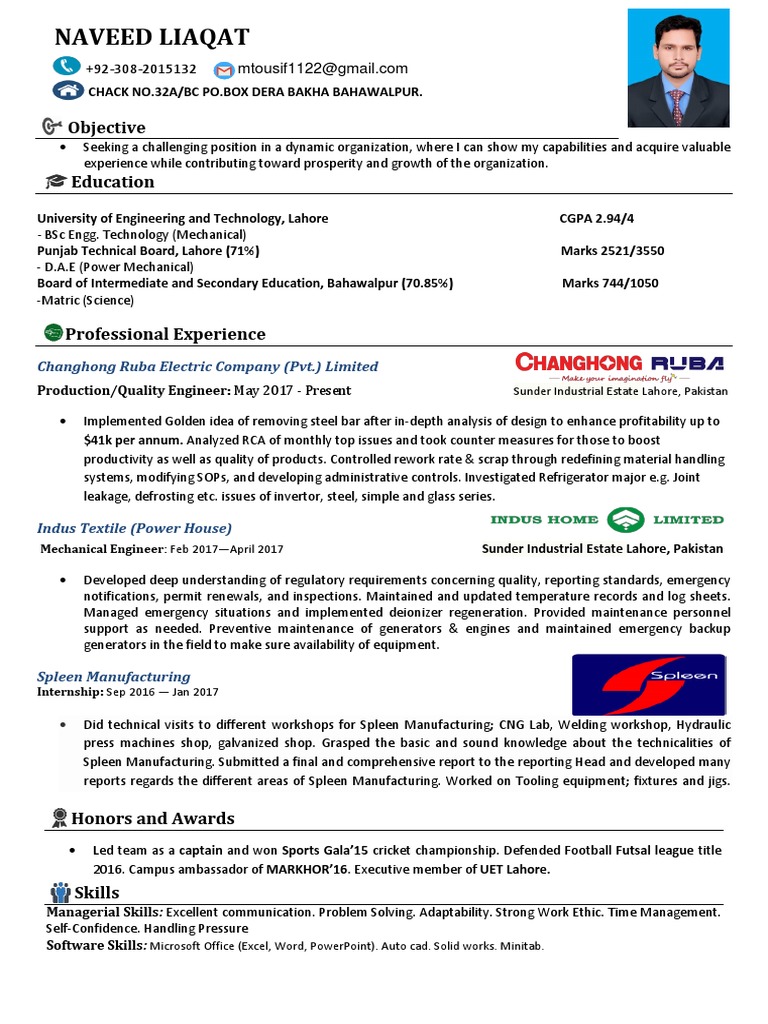 Naveed Liaqat: Objective Education | PDF | Engineering