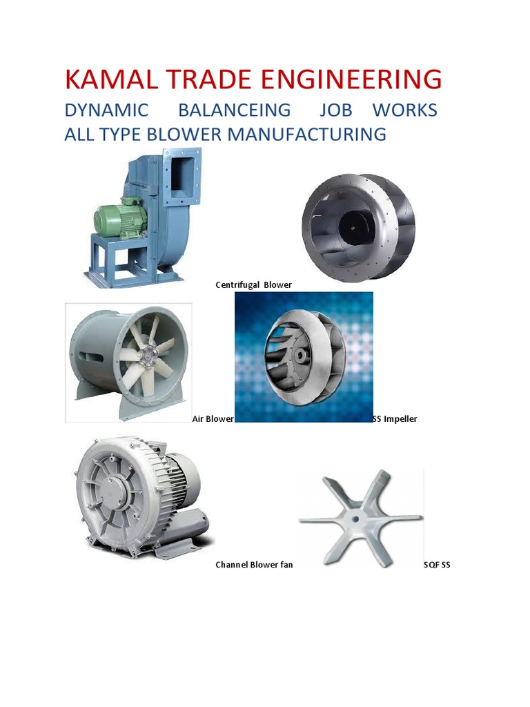 Industrial Blower Manufacturing Specs | PDF