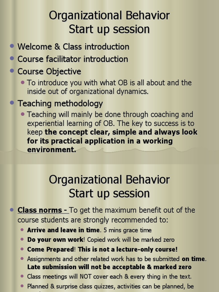 Introduction To Organizational Behavior | PDF | Organizational Behavior ...
