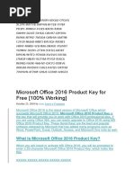 and Use Office 2016 For FREE Without A Product Key - MS Guides | PDF | Microsoft Office ...