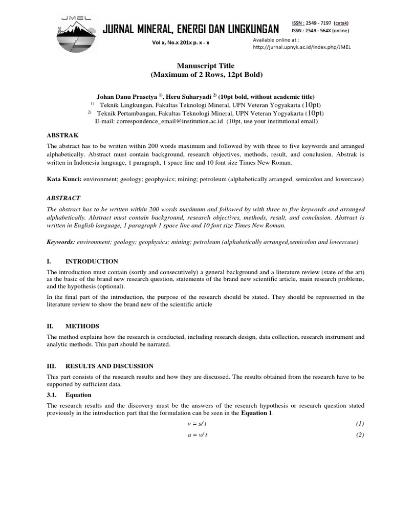 Template JMEL | PDF | Science