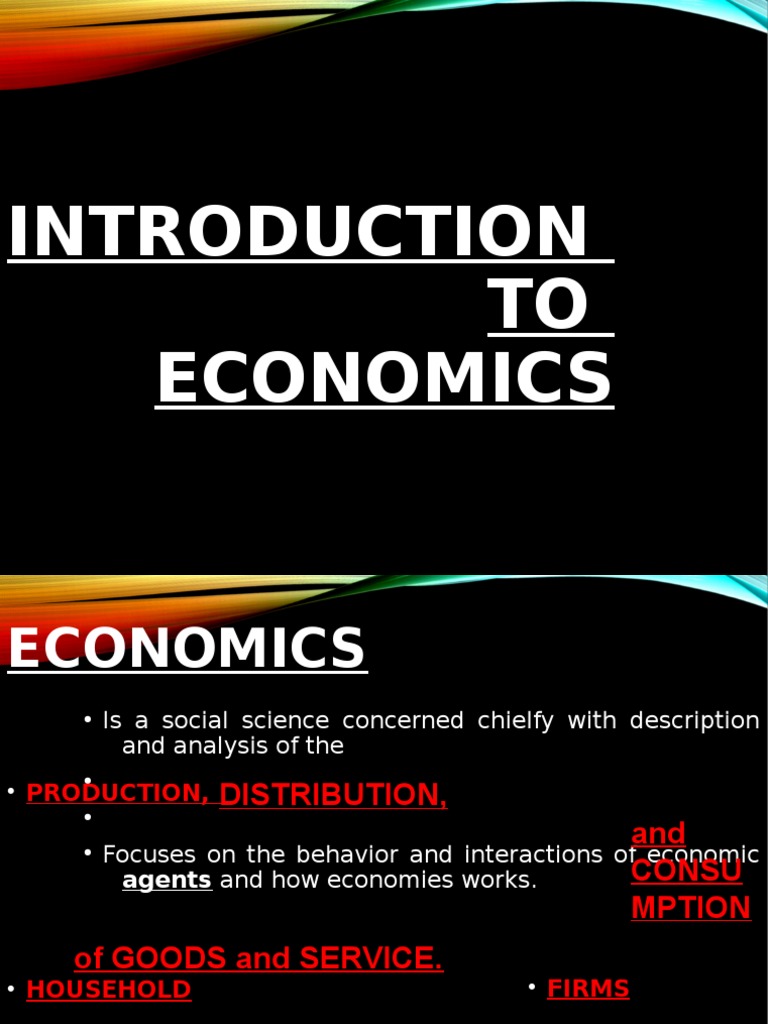 Intro To Economics | PDF | Microeconomics | Economics