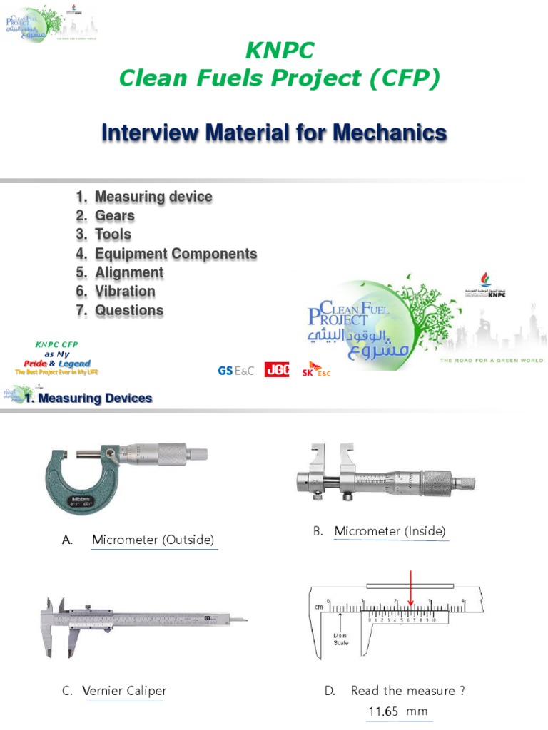 KNPC Clean Fuels Project (CFP) : Interview Material For Mechanics | PDF