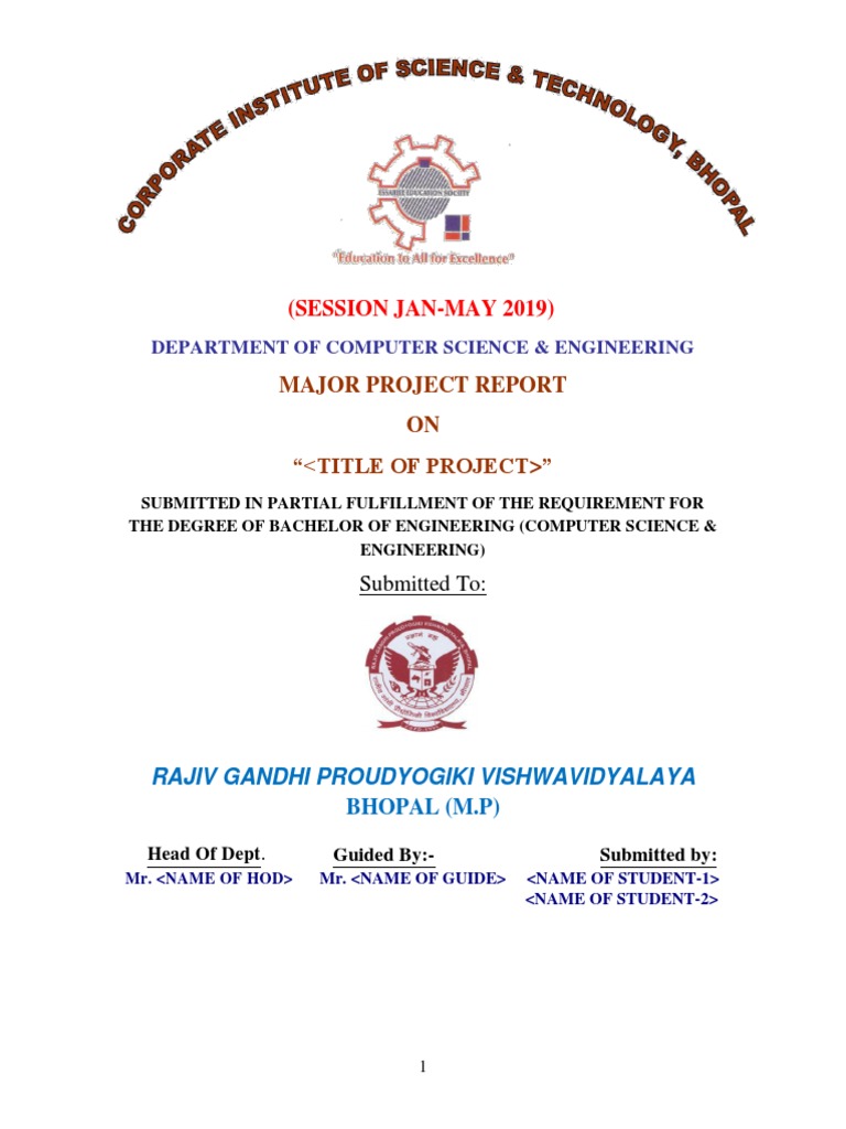 Major Project Report Format | PDF | Computer Science | Data Model