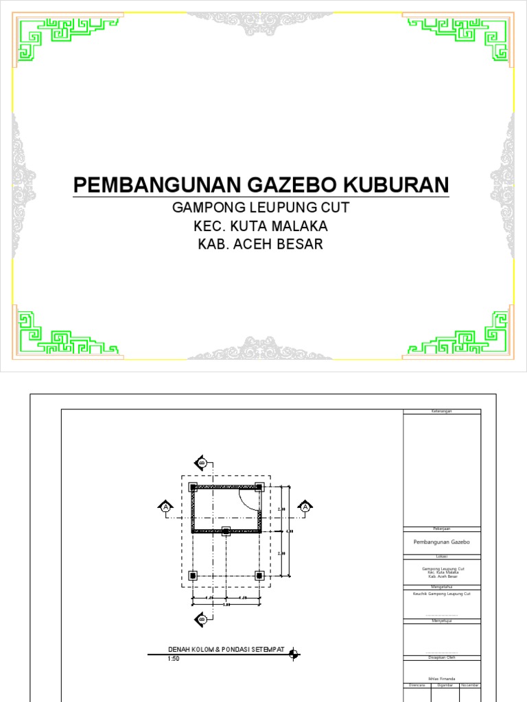 Gambar Kerja Gazebo | PDF