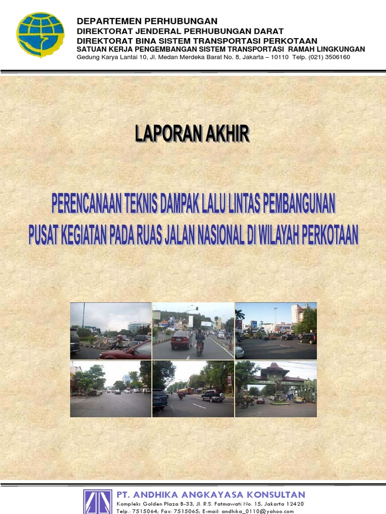 Perencanaan Teknis Andalalin PDF | PDF