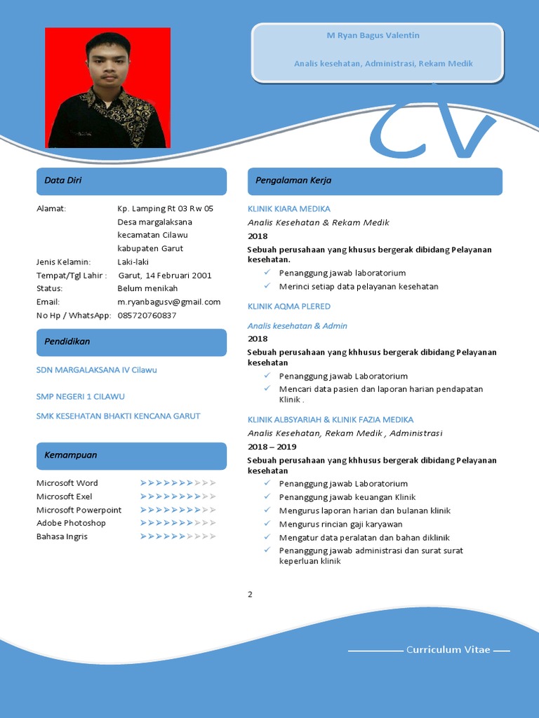 CV Ryan | PDF | Bisnis | Pengembangan Diri