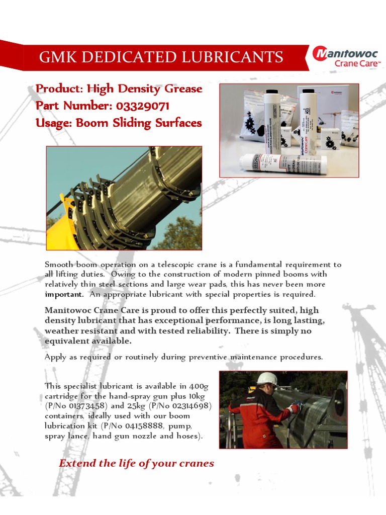 High Density Grease for Smooth Telescopic Boom Operation | PDF
