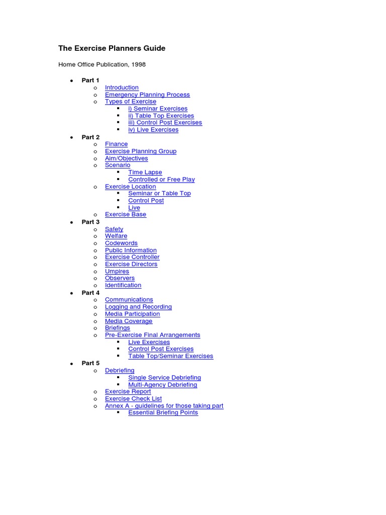 Exercise Planning for Emergencies | PDF | Emergency Management ...