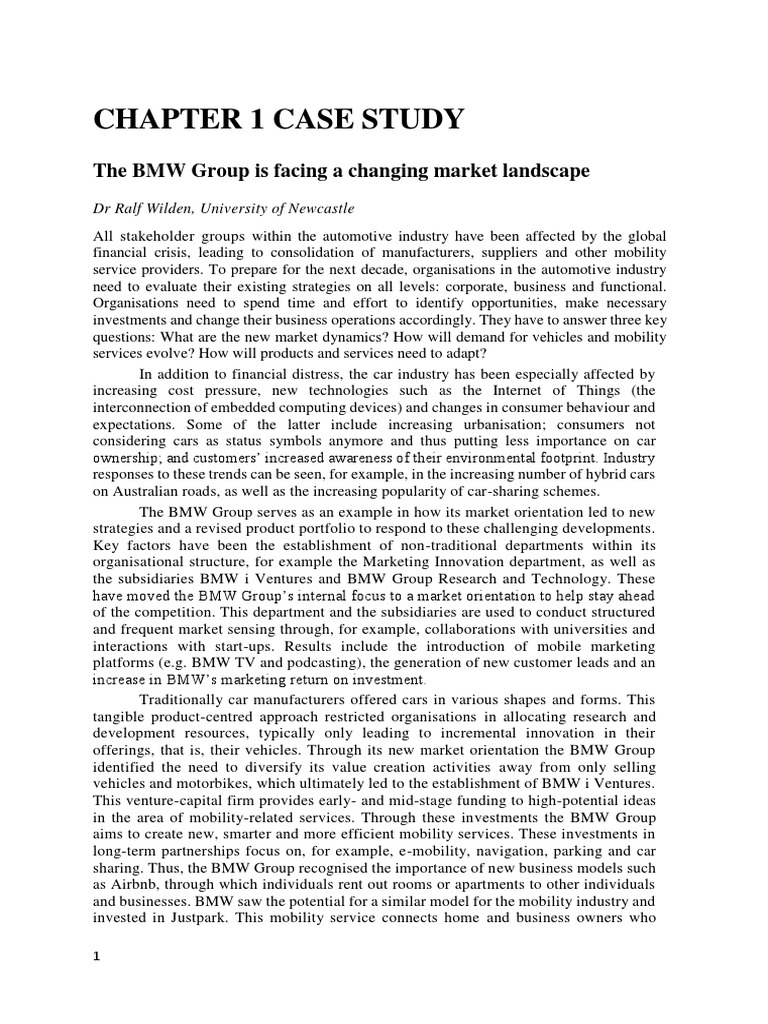 BMW Case Study | PDF | Car | Automotive Industry