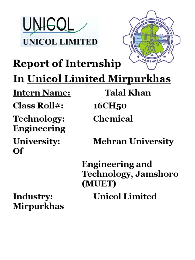 Report of Internship UniCol, Mirpurkhas Ethanol Distillery | PDF | Heat ...