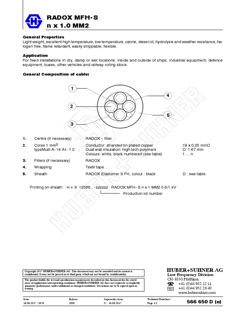 Datasheet Radox RADOX MFH-S | PDF | Electricity | Electromagnetism