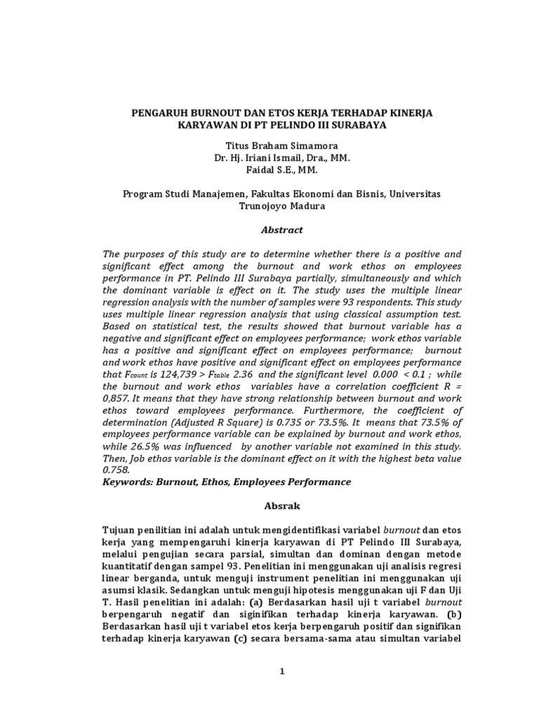Jurnal Titus | PDF | Linear Regression | Regression Analysis