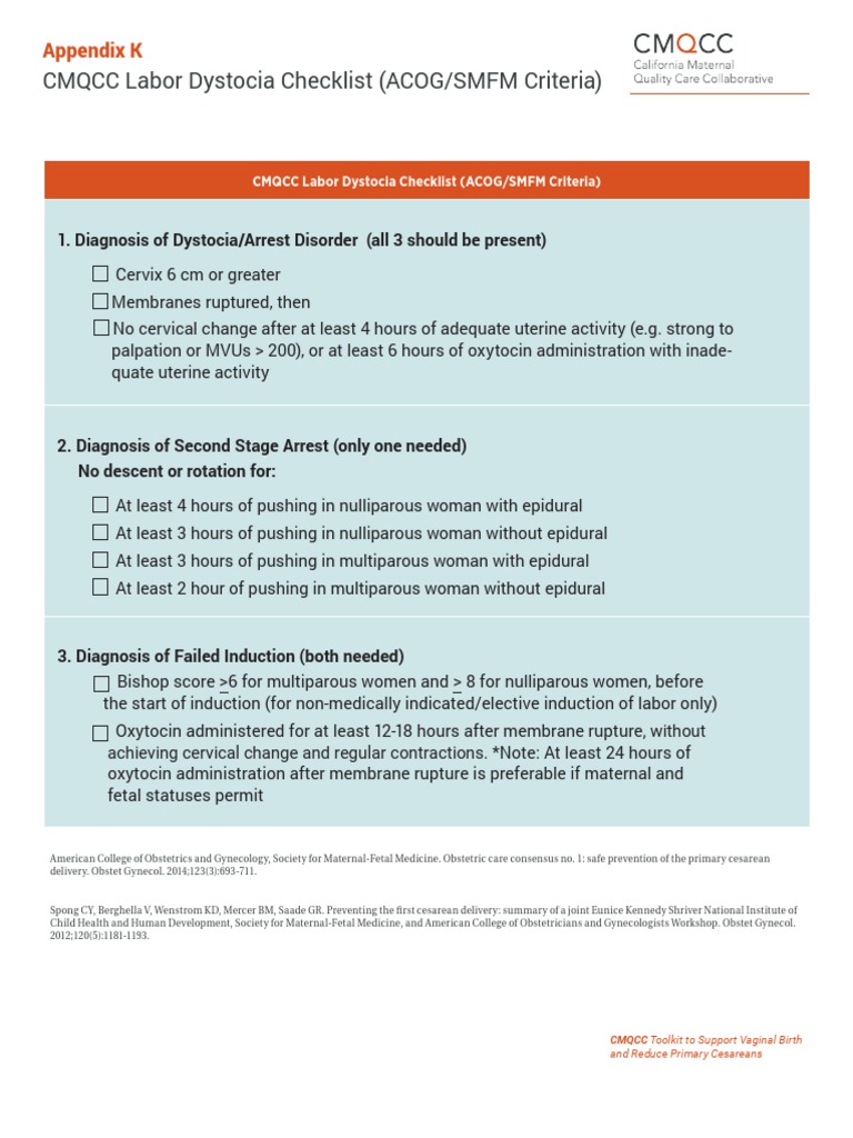 ACOG Guidelines for Labor Induction Criteria | PDF | Self-Improvement ...