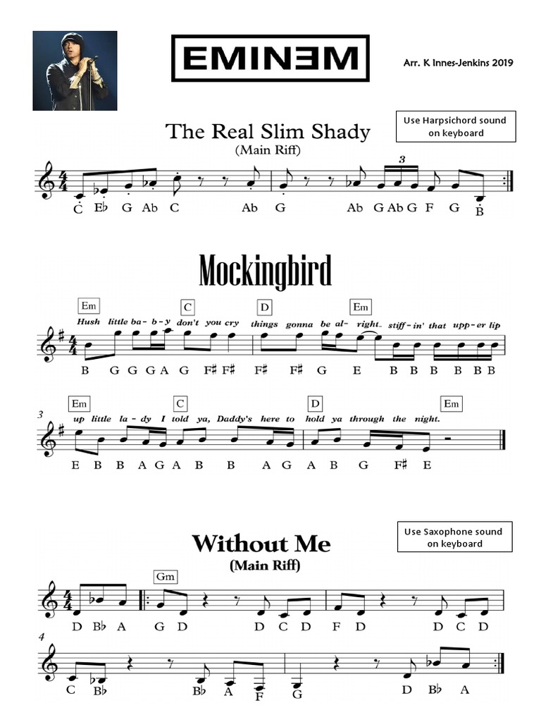 Eminem Keyboard Sheet 2019 | PDF
