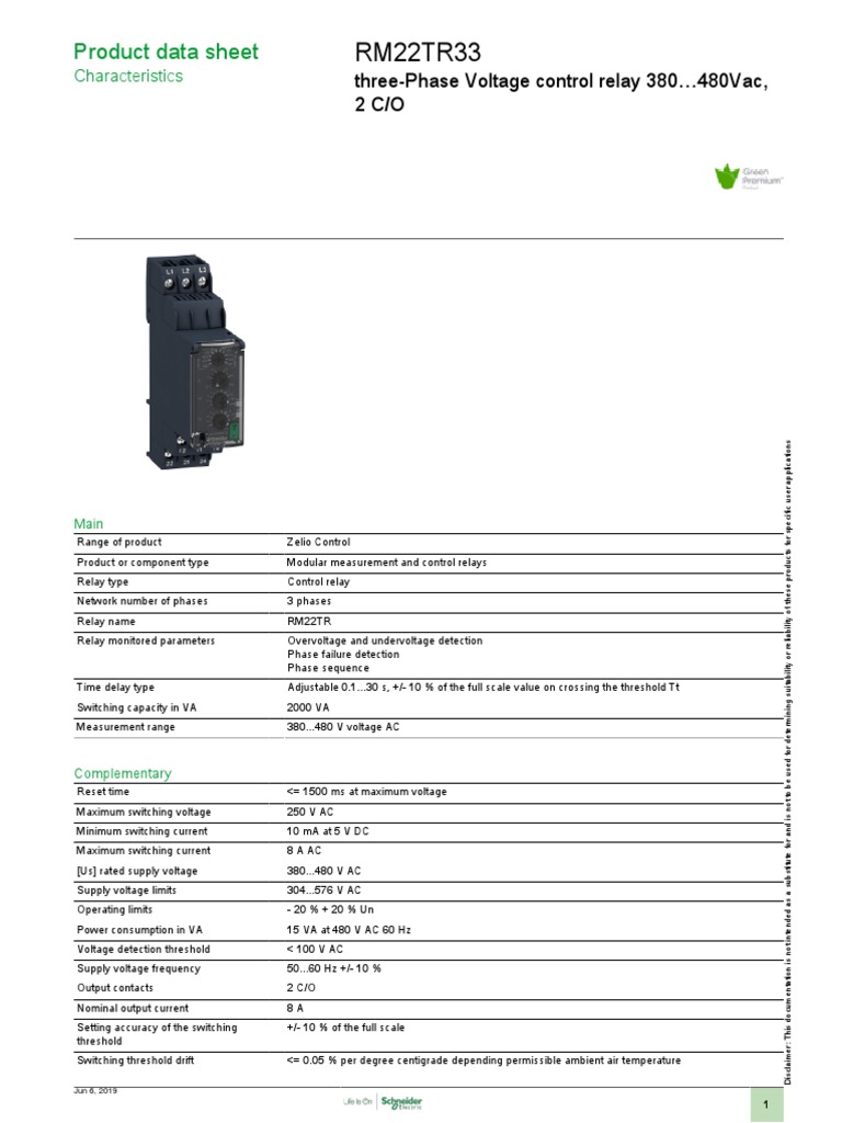 Zelio Control Relays - RM22TR33 | PDF | Relay | Alternating Current