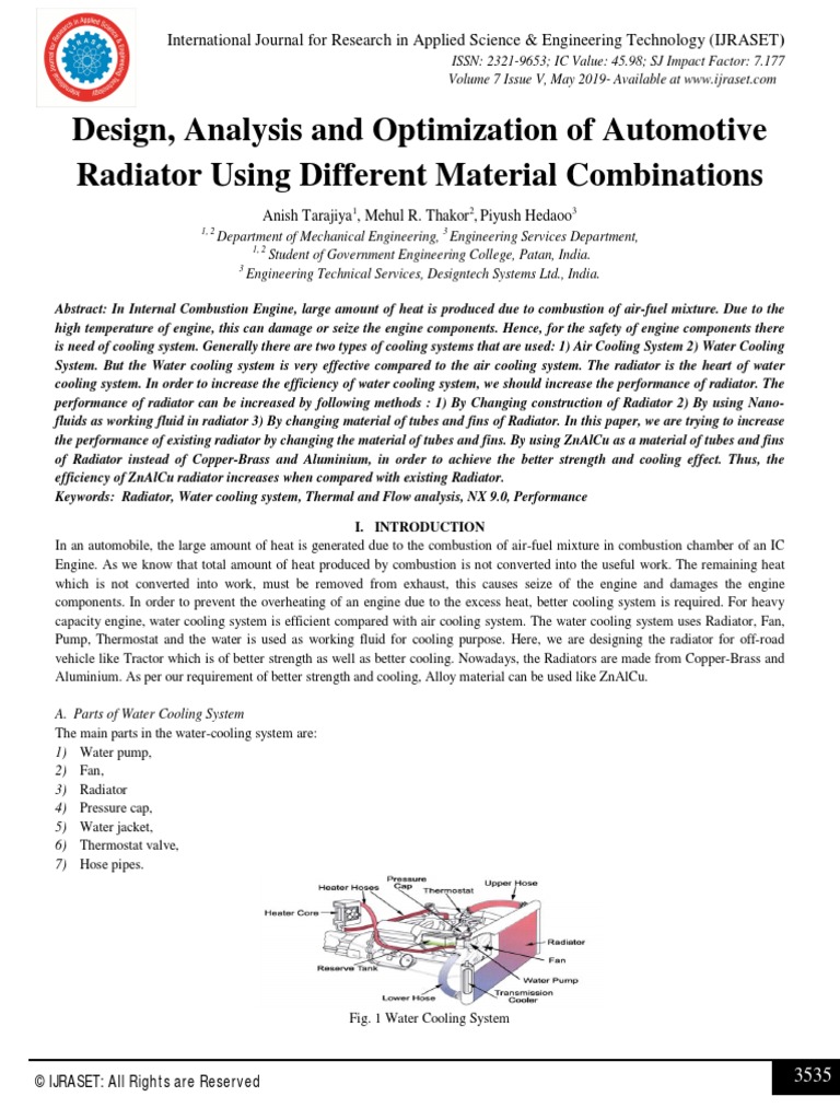 Research Paper Radiator | Download Free PDF | Radiator | Internal ...