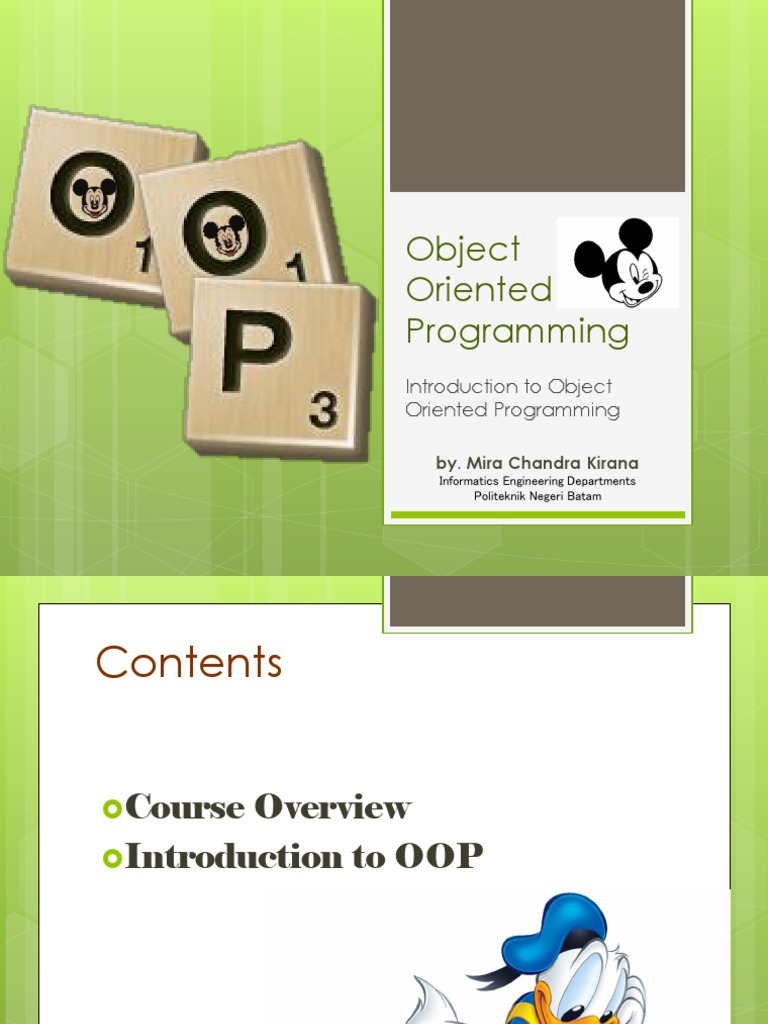 Introduction To Object Oriented Programming | PDF | Object Oriented ...
