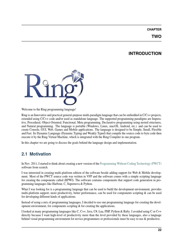 The Ring Programming Language Version 1.7 Book - Part 6 of 196 | PDF | Scope (Computer Science ...