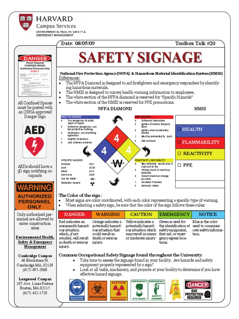 Toolbox Talks Safety Signage English | PDF | Dangerous Goods | Personal ...