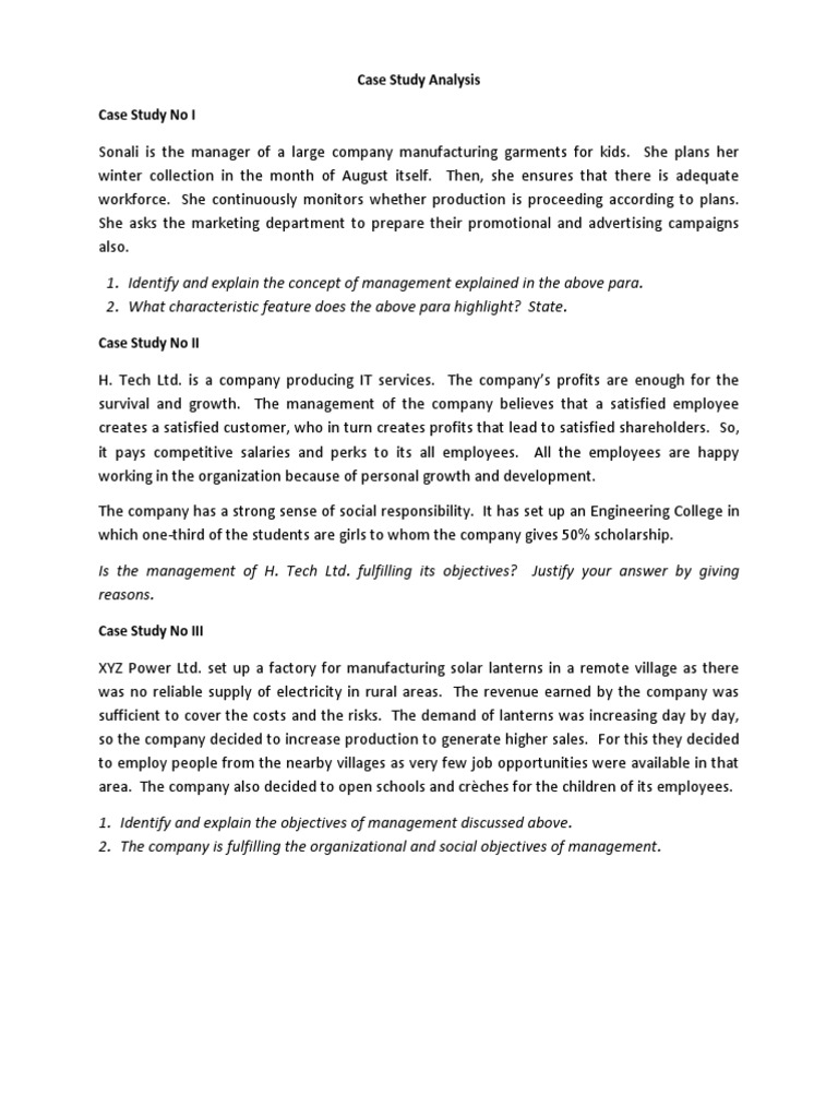 Case Study Analysis Exam | PDF