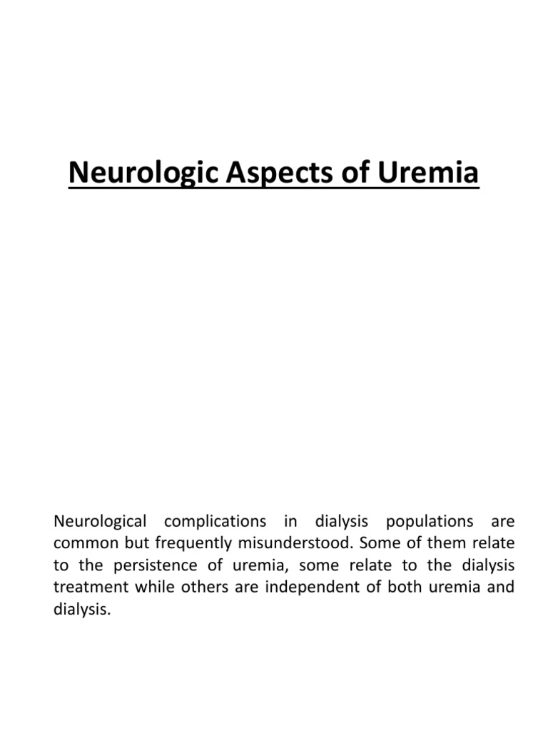 Neurologic Aspects of Uremia | PDF | Stroke | Peripheral Neuropathy