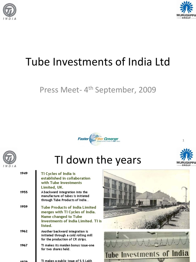 Tube Investments of India LTD: Press Meet 4 September, 2009 | PDF ...