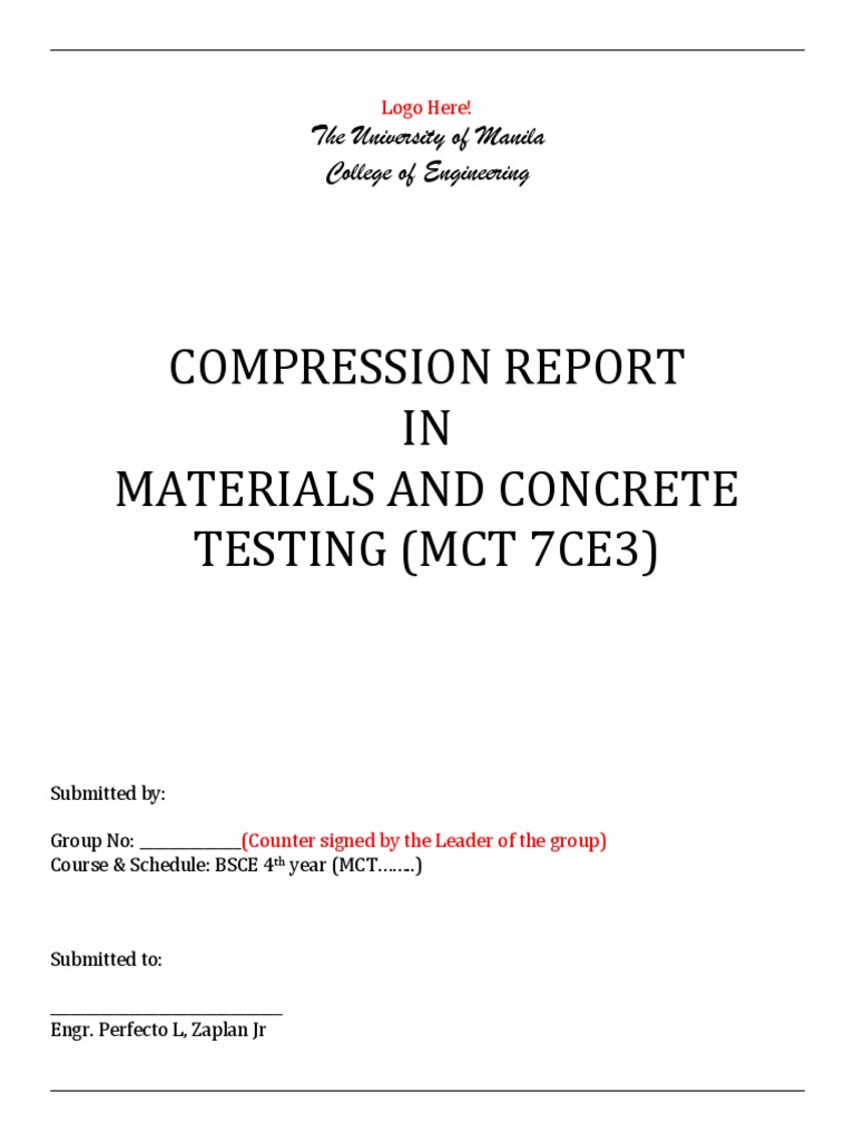 Concrete and Steel Bar Test Report Format | PDF | Building Materials ...