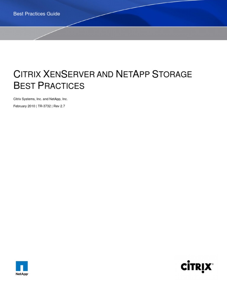 Netapp And Xenserver Pdf Desktop Virtualization Computer Data Storage