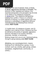 Bullying Dialogue | PDF | Psychological Abuse | Bullying