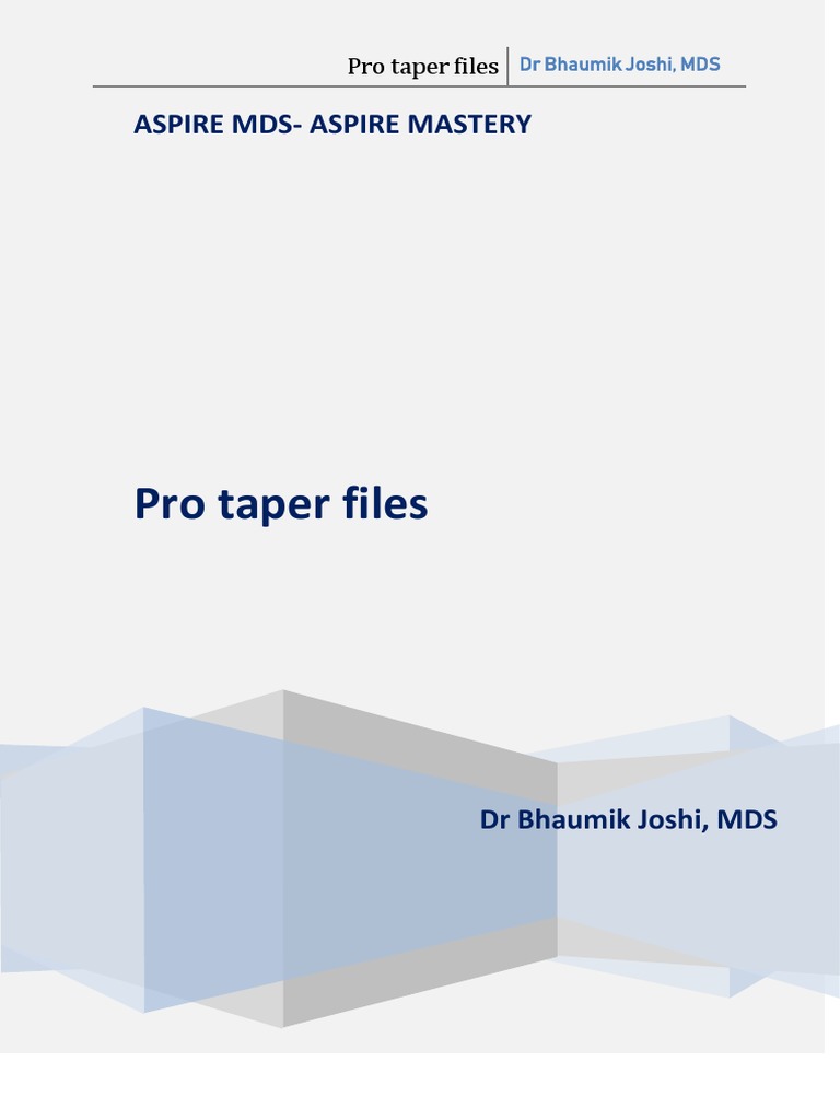 Aspire Mds - Protaper Files | PDF