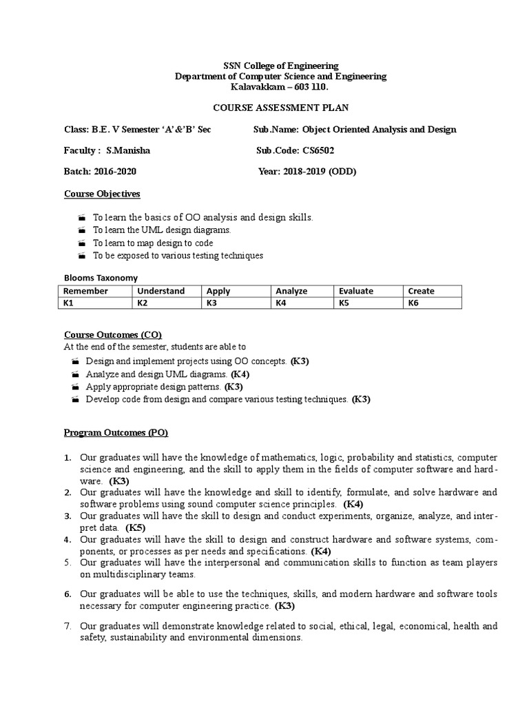 CO PO Mapping Theory | Download Free PDF | Design | Test (Assessment)