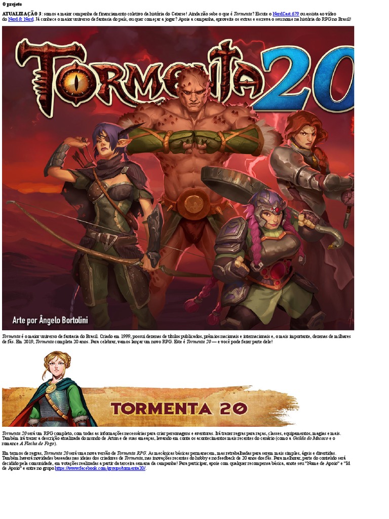 Tormenta 20 RPG | PDF | Jogos | Lazer