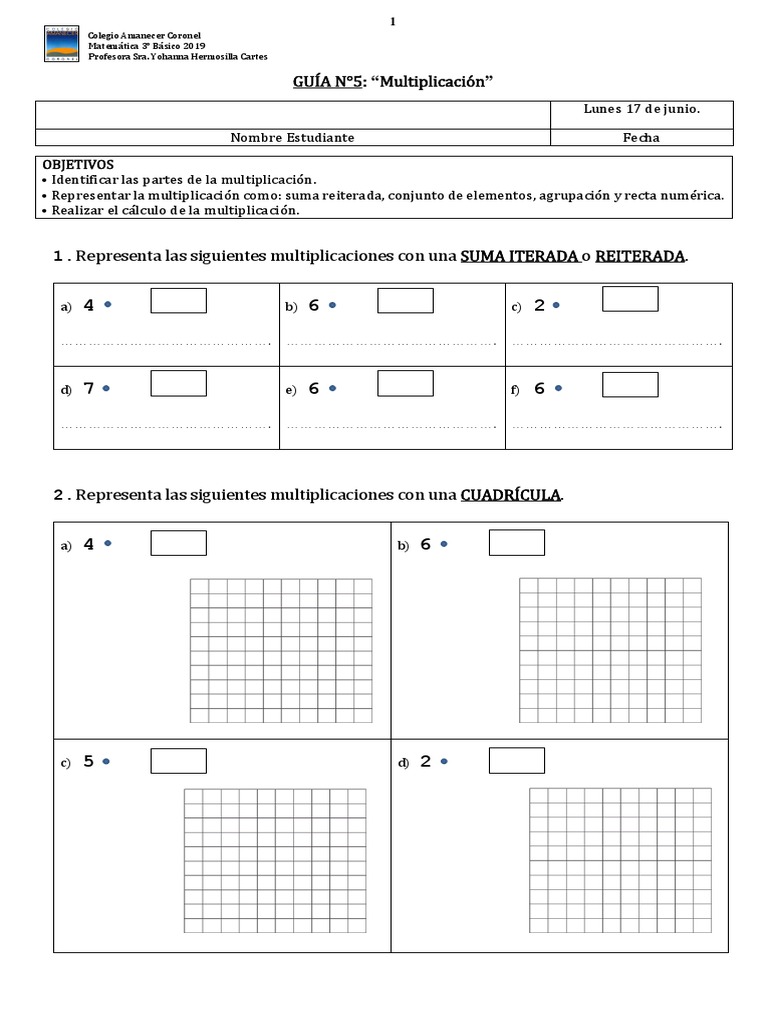 Representaciones de La Multiplicación | PDF