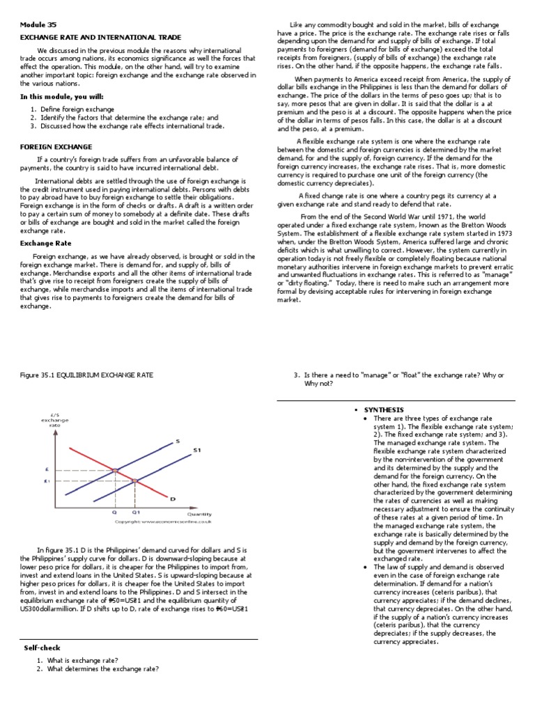 Exchange Rates and International Trade Determinants (39 | PDF ...