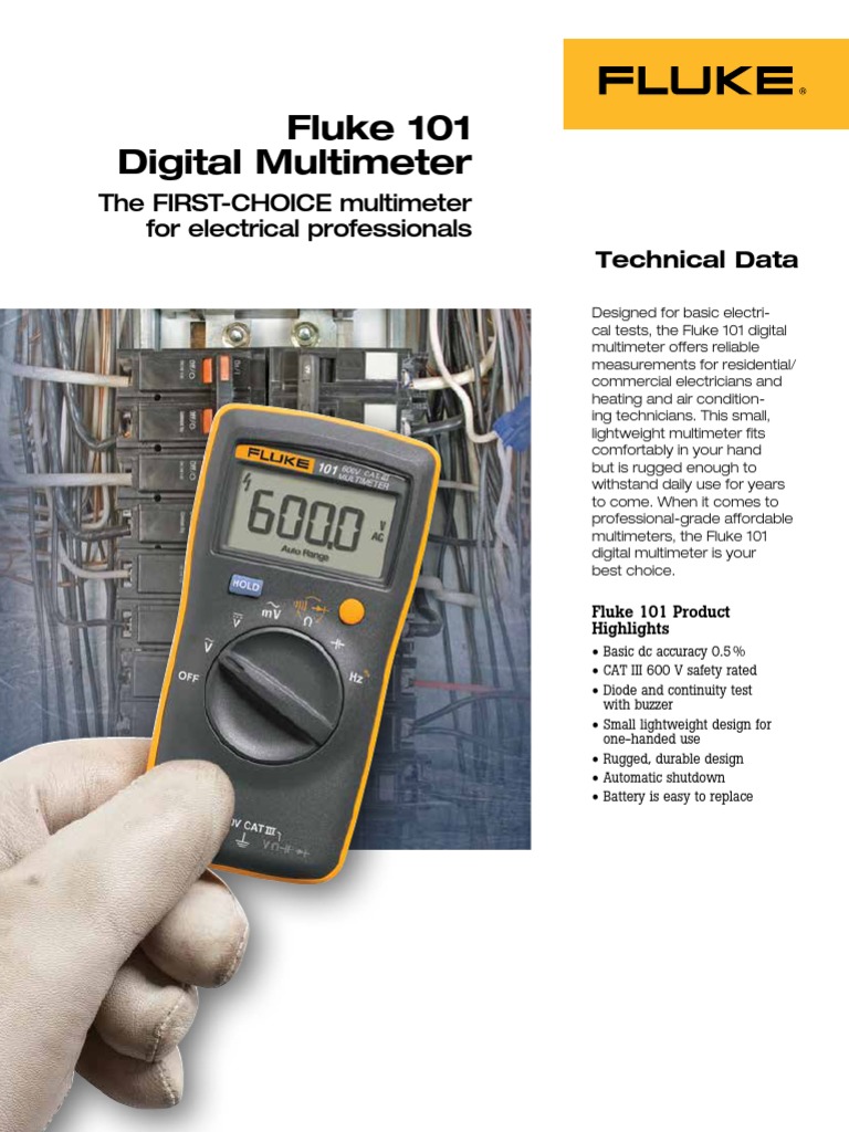 Fluke 101 Digital Multimeter: The FIRST-CHOICE Multimeter For ...