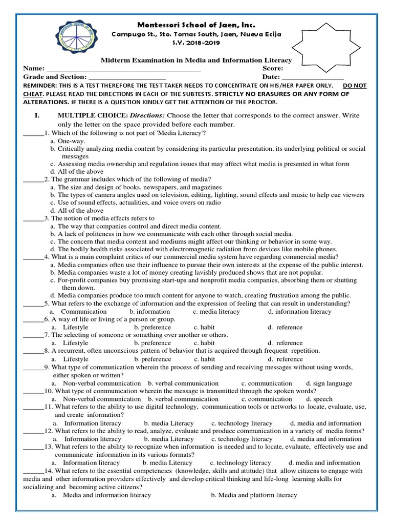 Mil Test | PDF | Mass Media | Literacy