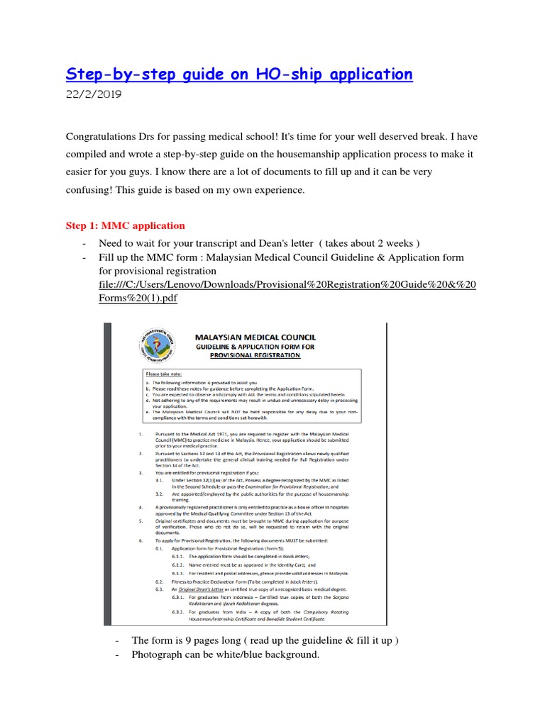 Step-By-step Guide For HO-ship Application | PDF