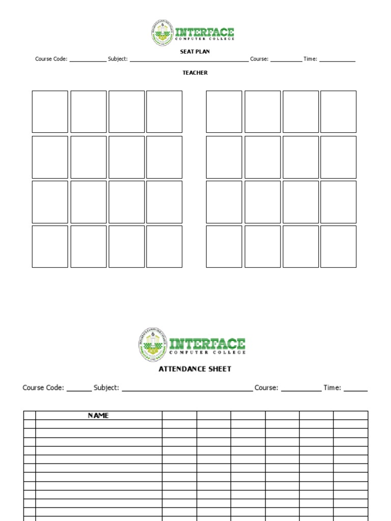 Course Seat & Attendance Plan | PDF