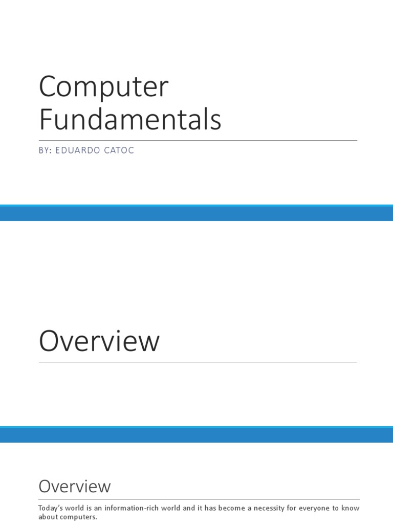 1 Computer Fundamentals | Download Free PDF | Central Processing Unit | Workstation
