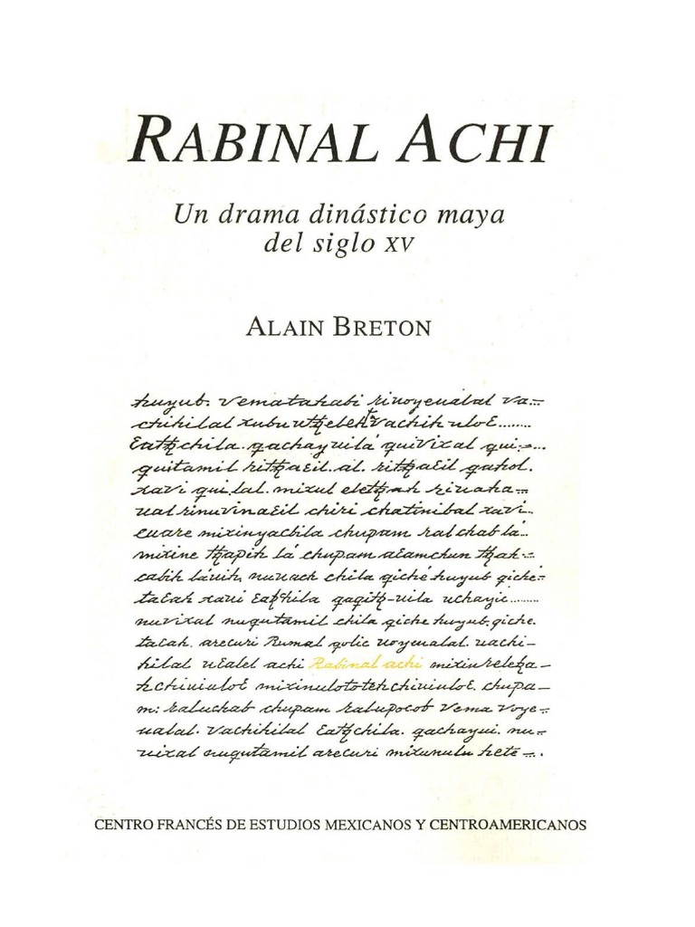 rabinal achí.pdf | Narración | Guatemala