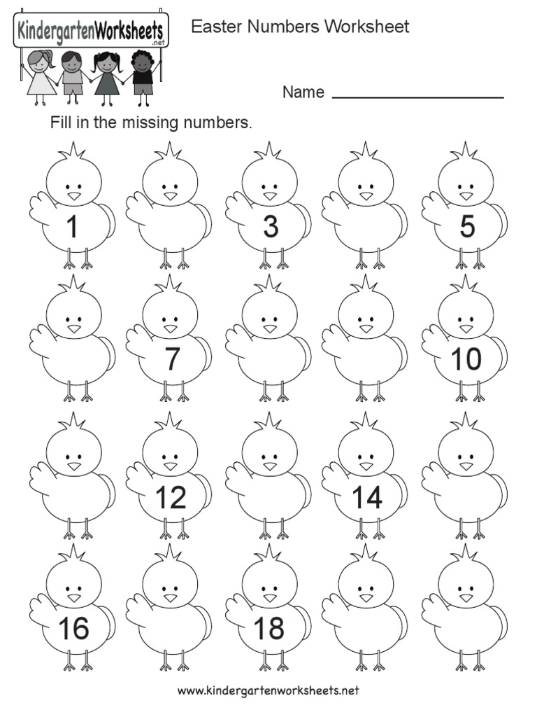 Easter Numbers Worksheet PDF | PDF