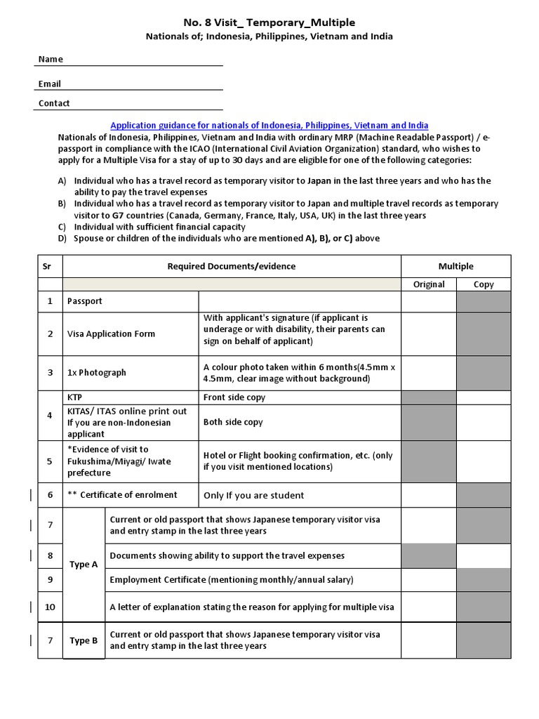 Visa Application Form To Enter Japan | PDF | Travel Visa | Passport