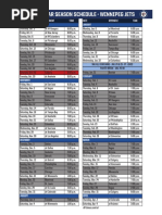 Jets 2016-17 Game Schedule | PDF | Sports & Recreation
